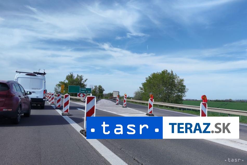 Práce na moste v mieste križovania D1 s R1 v Trnave idú do druhej fázy